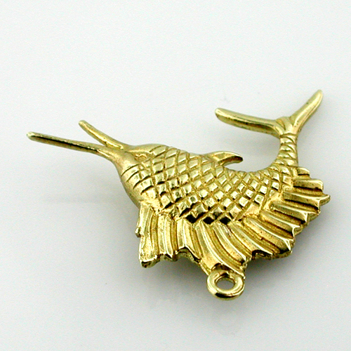 Sportsman Fish Marlin Sailfish 14k Gold Charm