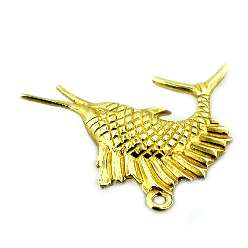 Sportsman Fish Marlin Sailfish 14k Gold Charm