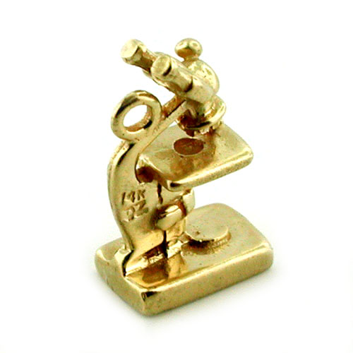 Microscope 14k Gold Charm