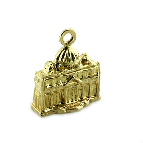 St Peters Basilica Rome 14K Gold Charm Vatican