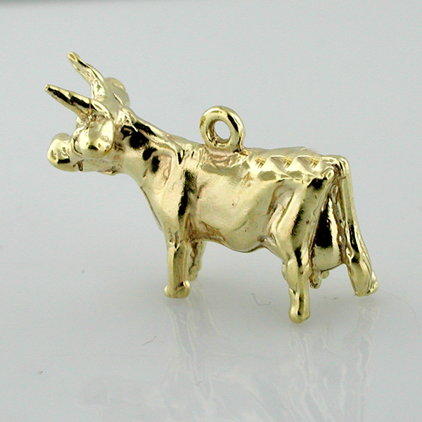 Cow 14K Gold Charm